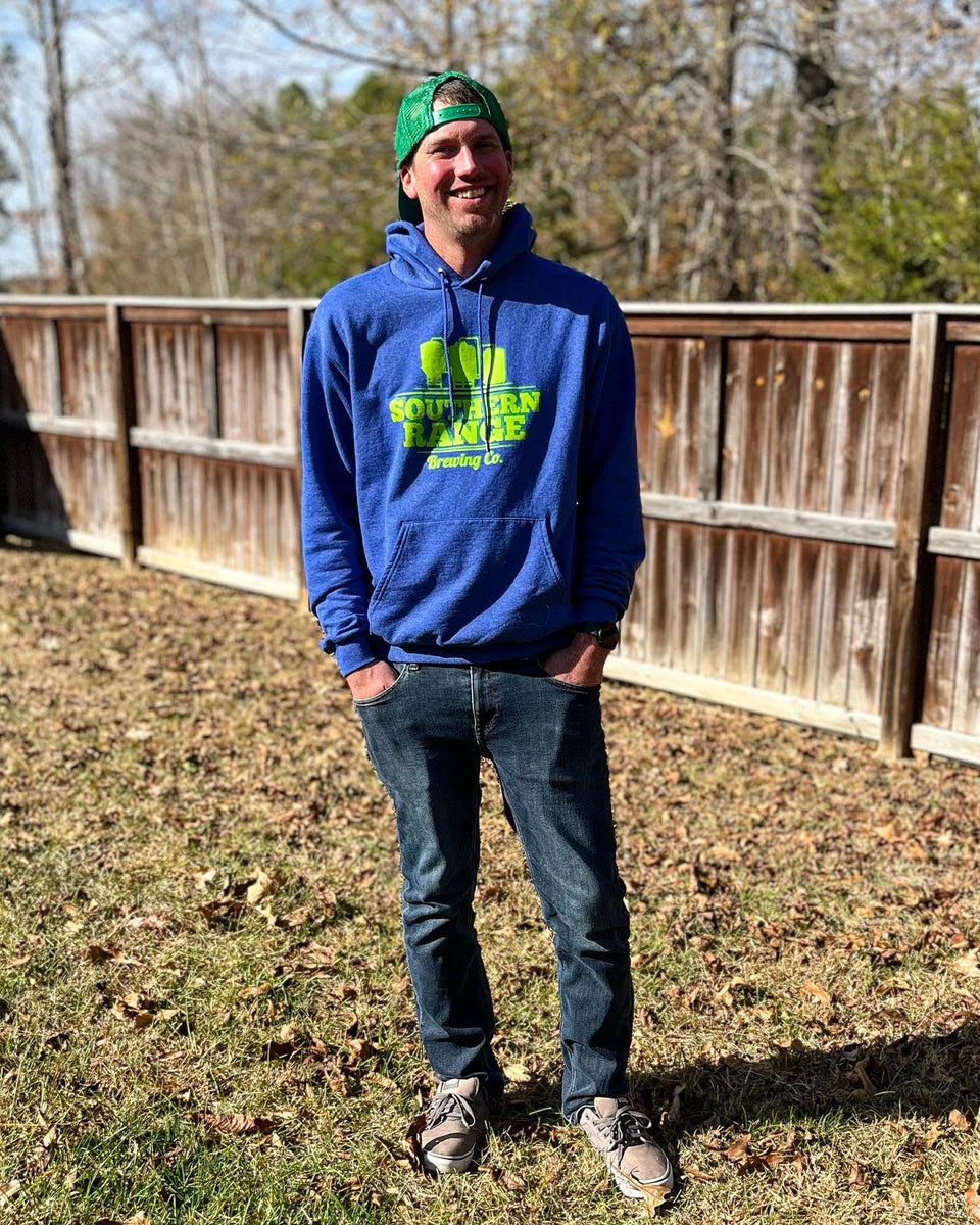 Southern Range Heather Blue Hoodie – Southern Range Brewing